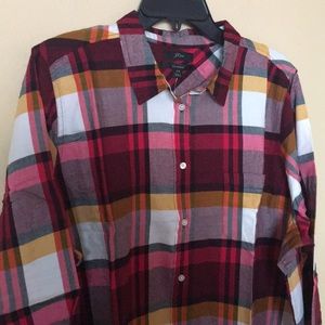 J. Crew | Tops | Nwt Jcrew Pacey Plaid Classic Fit Boy Shirt | Poshmark